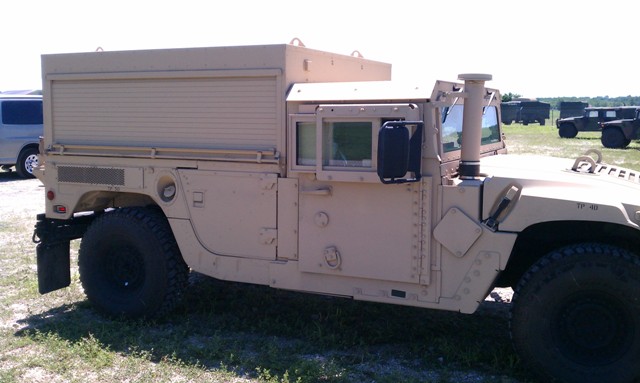 WarWheels.Net- M1152A1 ECV HMMWV with SECM Shelter & B2 Armor Photos